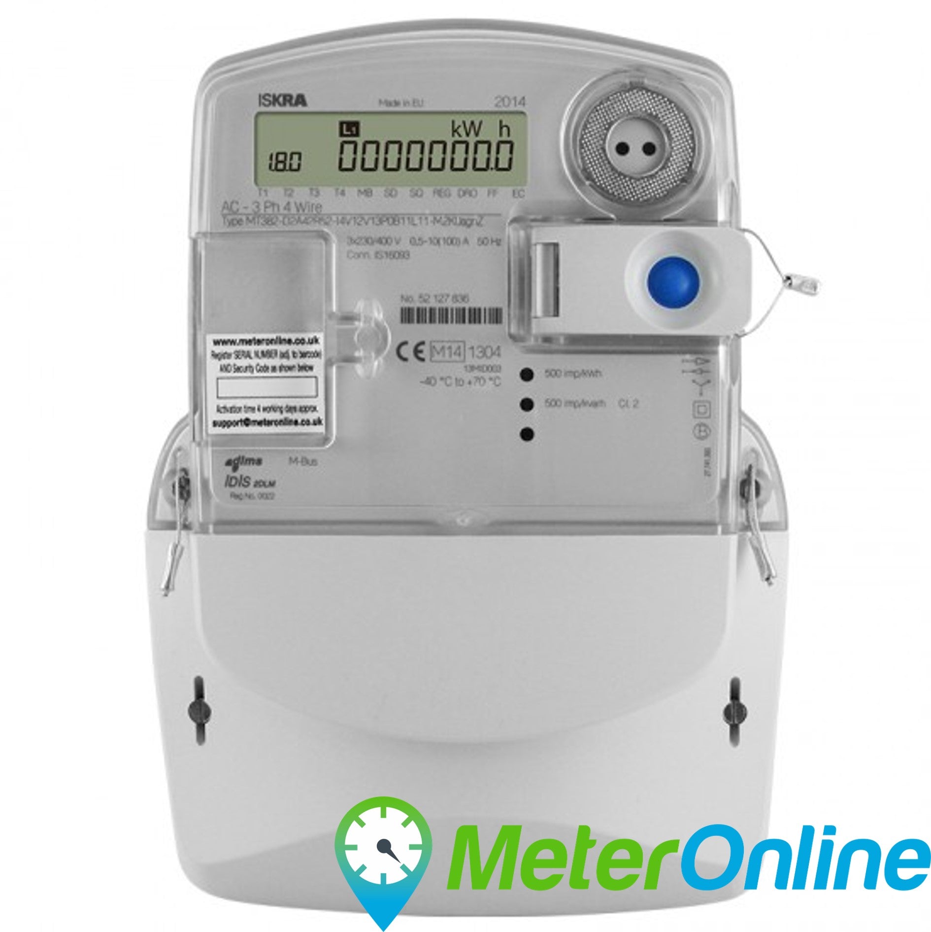 Iskra - MT382 Three Phase Direct connected Check Meter