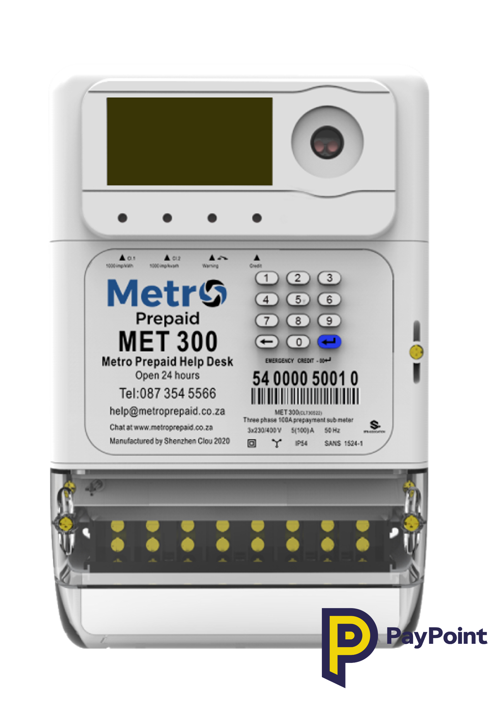 MET001 Metro Single Phase Prepay Meter