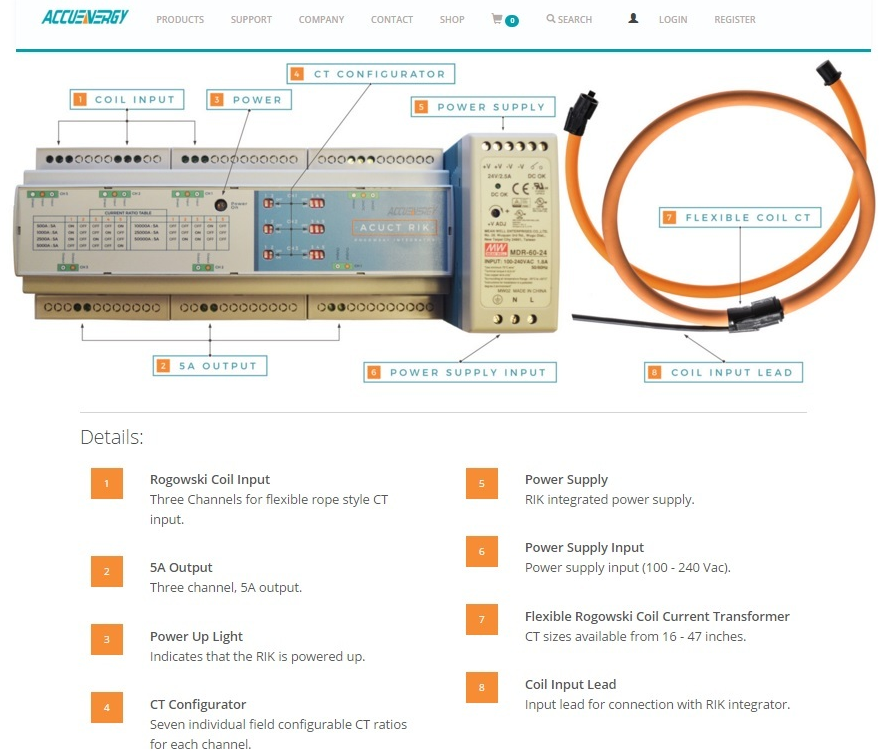 Accuenergy Rogowski Integrator Kit – AnyMeters.co.uk