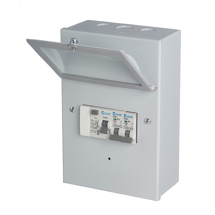 Europa Metal IP54 Garage Consumer Unit